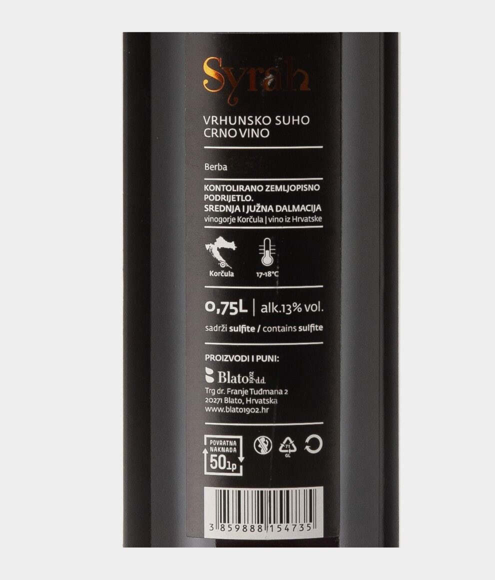 Syrah Wijn Uit Dalmatië: Meesterwerk Uit Kroatië